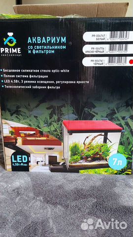 Аквариум с фильтром и LED подсветкой с сенсорной к